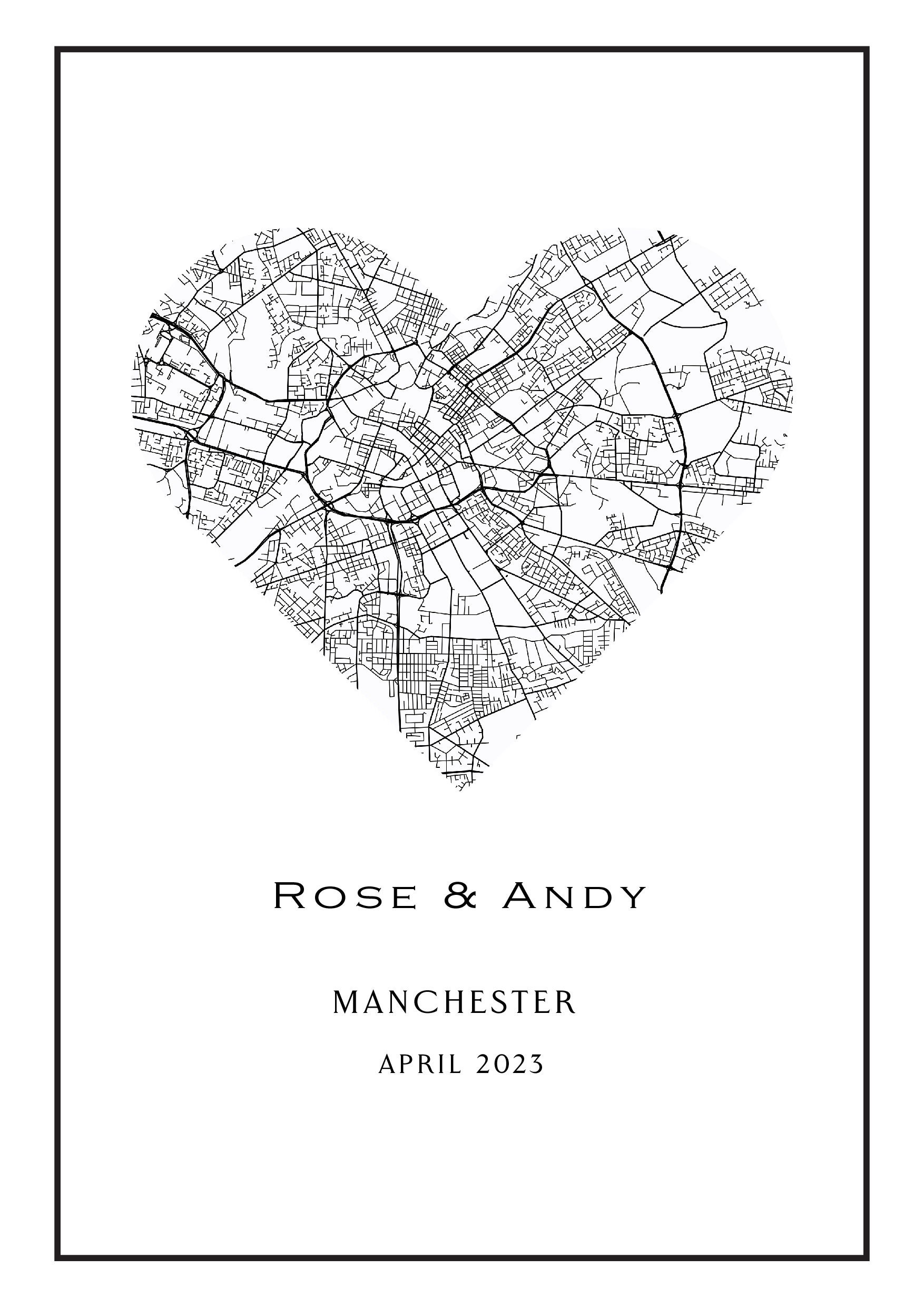 Quality Custom Map Card, Where We Met Card, Personalised Map Card ...