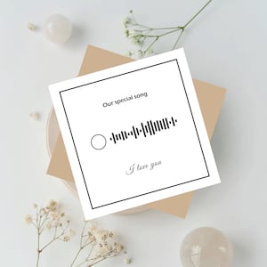 Spotify Code Card, Custom Playable Song Card, Our First Date Kiss, Gift ...