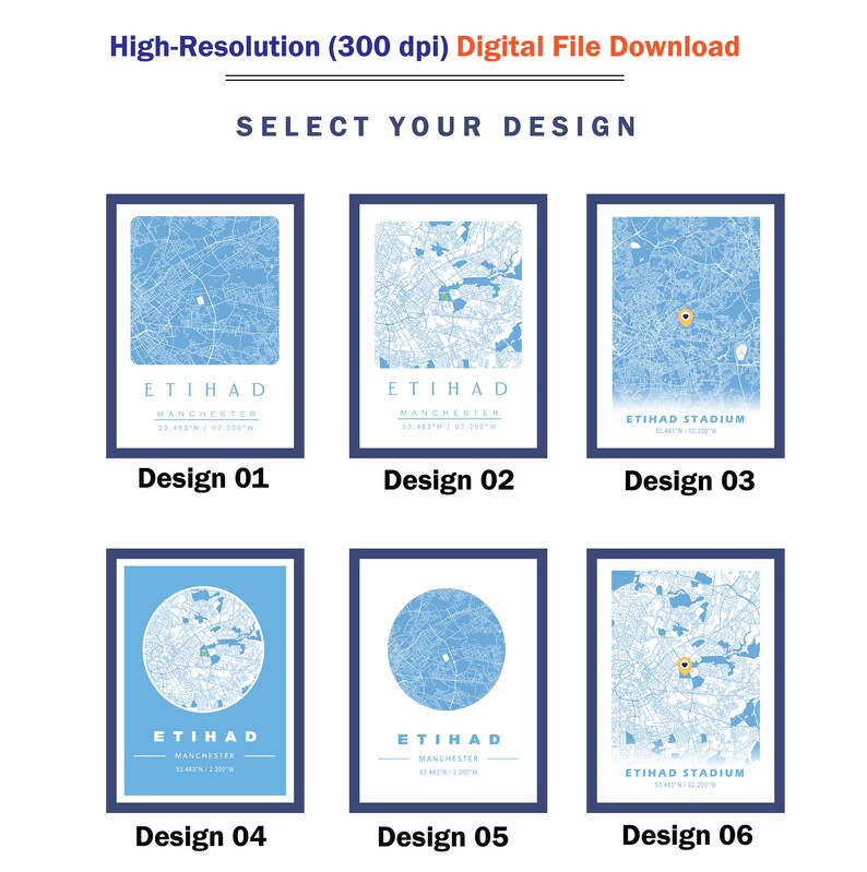Etihad Stadium Map digital File Download, Manchester City FC Location Map, Etihad Stadium ...