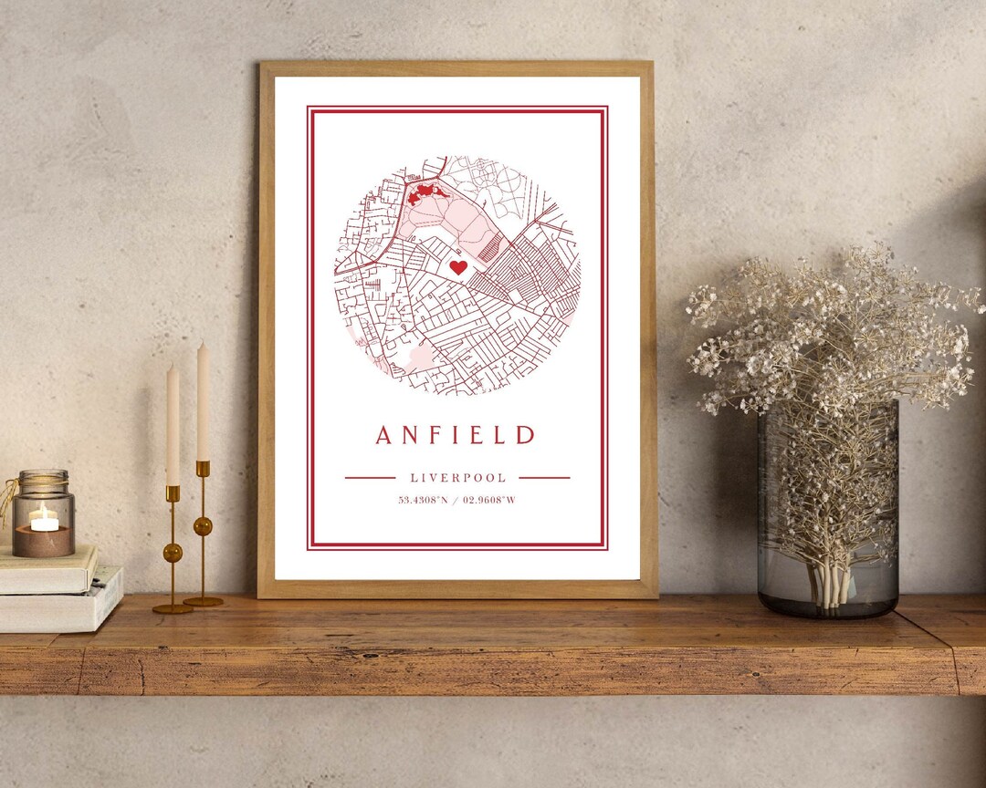 Anfield Stadium Digital Download Liverpool Stadium Map - Etsy
