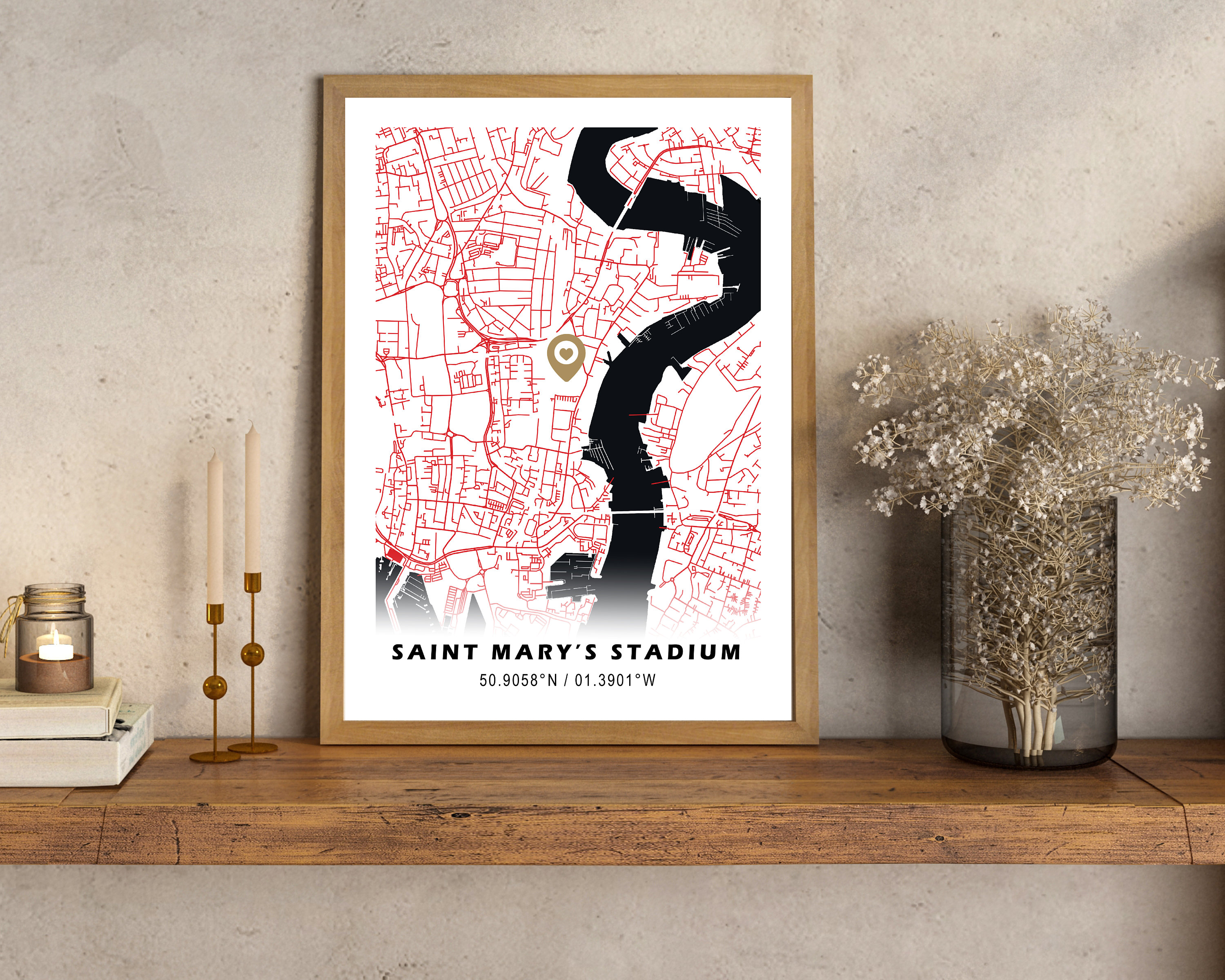 Saint Mary's Stadium digital File Download, Southampton FC Location Map ...