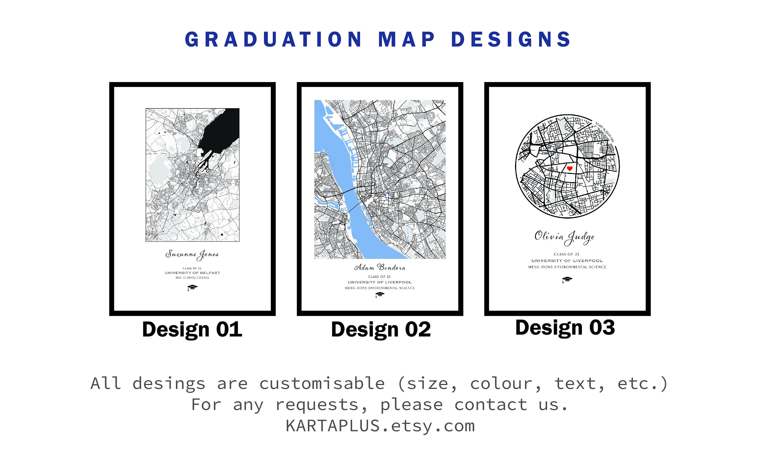 Graduation Map Print, Custom Graduation Gift, University College Map ...