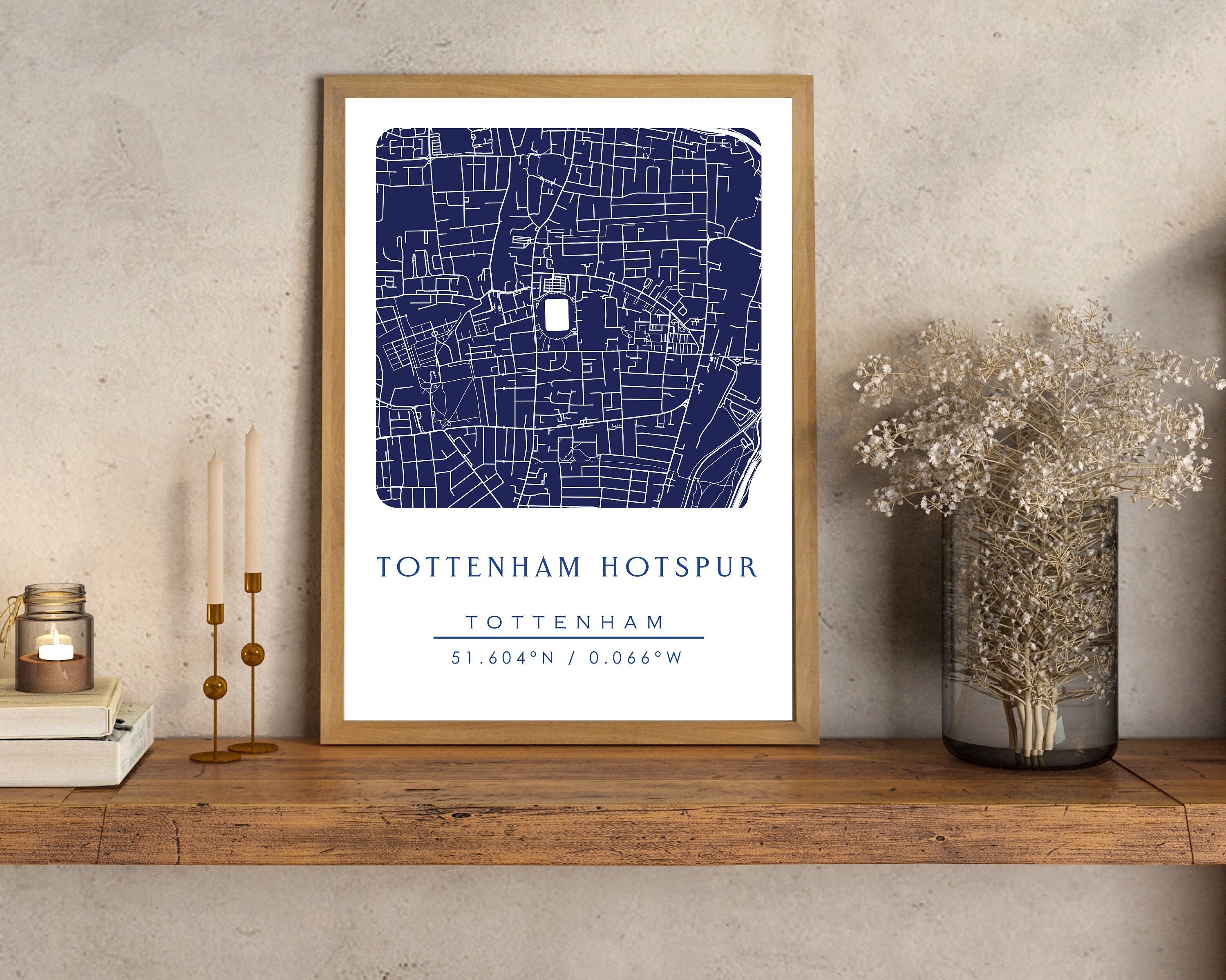 Tottenham Hotspur Stadium Poster, Tottenham FC Location Map, Hotspur ...