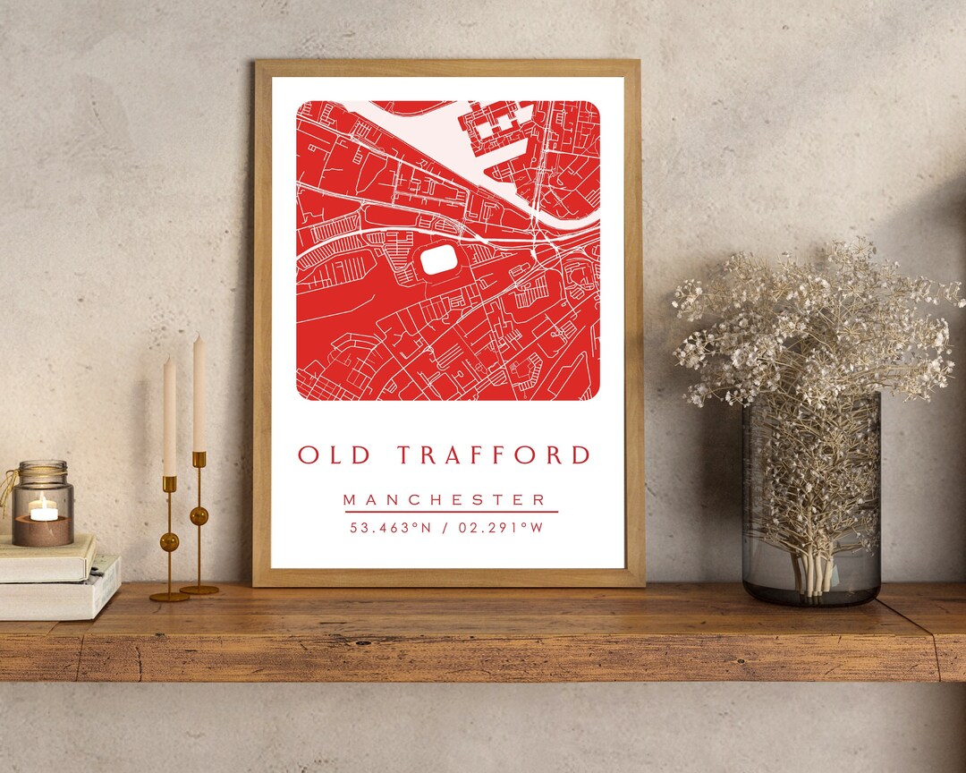 Old Trafford Stadium (digital File Download), Man United FC Location ...