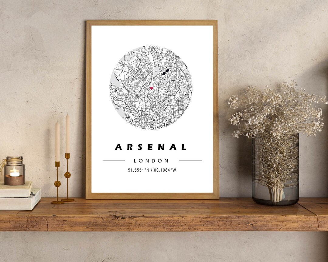 Arsenal Emirates Stadium (digital File Download), Arsenal FC Location ...