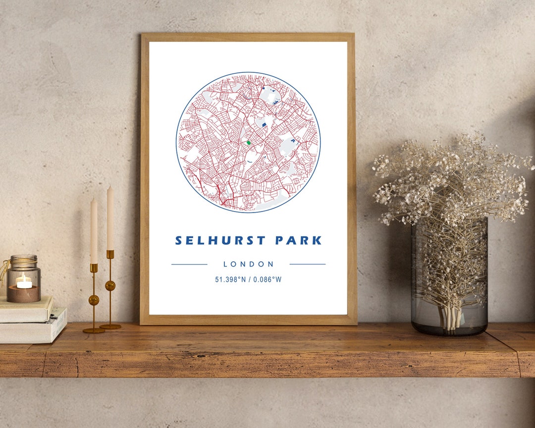 Selhurst Park Stadium Poster, Crystal Palace FC Location Map, Selhurst ...