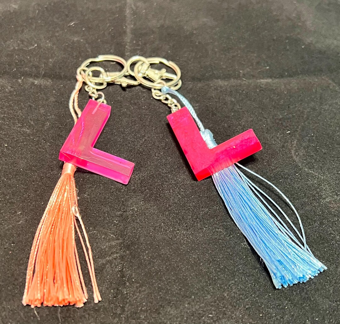 L Epoxy Resin Key Clip With Tassel - Etsy