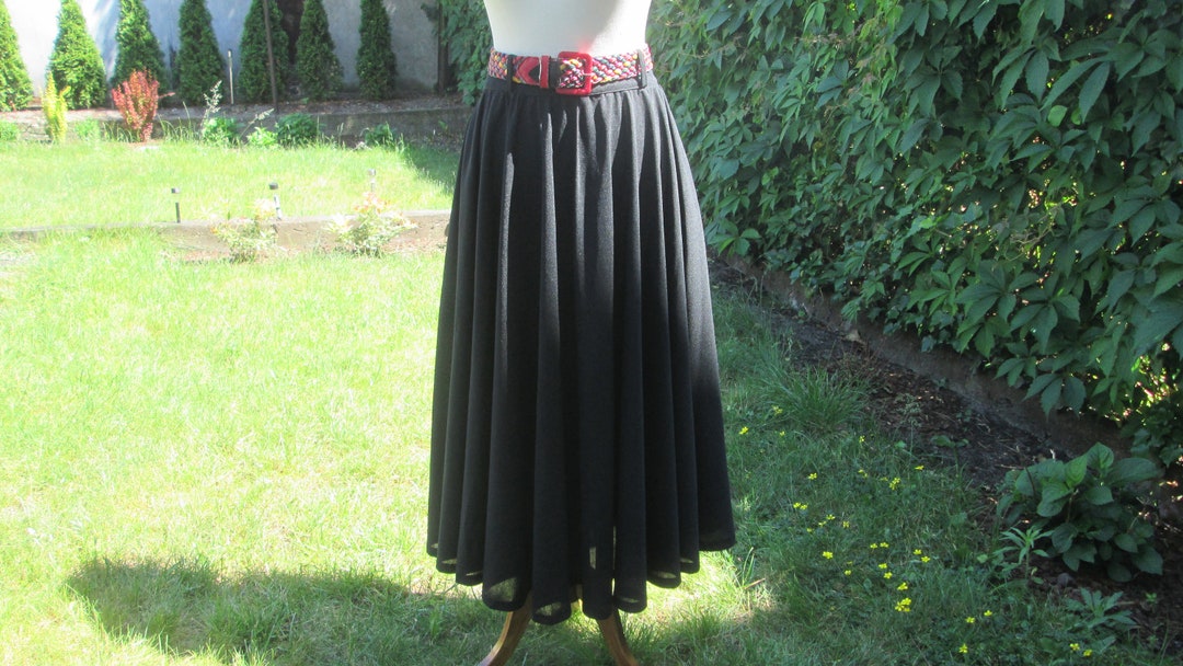 Long Circle Skirt Pockets / Rare Skirt Vintage / Long Circle Skirt ...