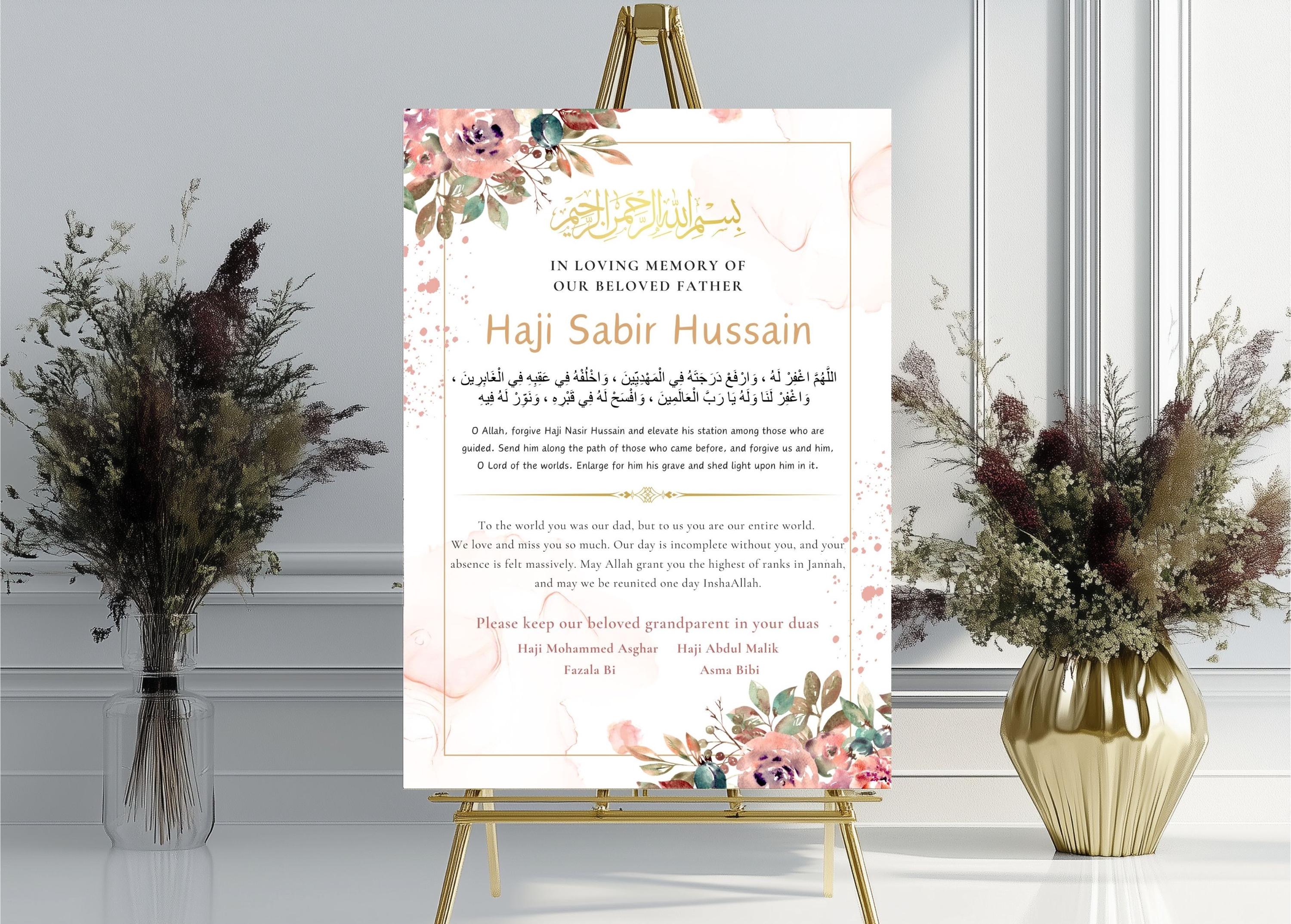 Personalised in Memory of Sign, Printable in Loving Memory Sign for ...