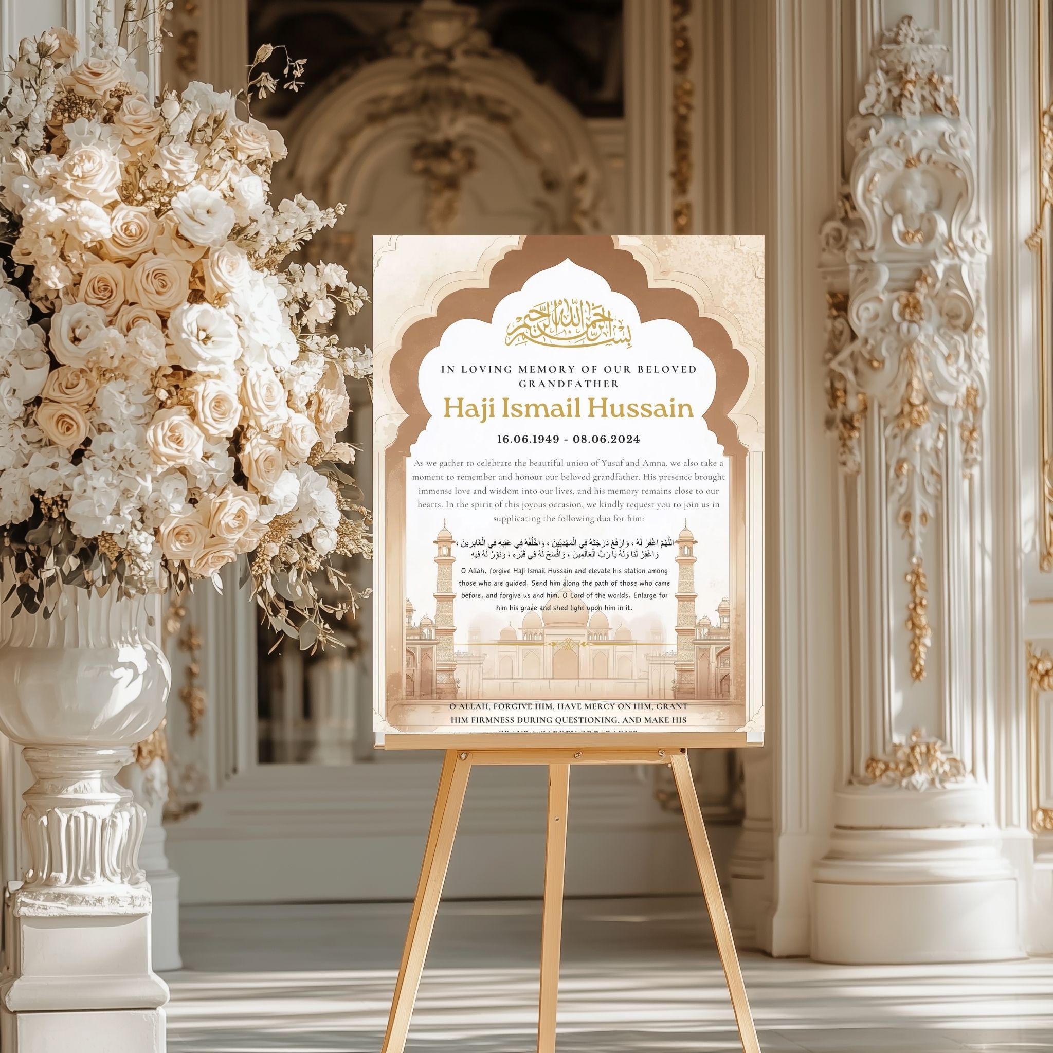 Personalised in Memory of Sign, Printable in Loving Memory Sign for ...