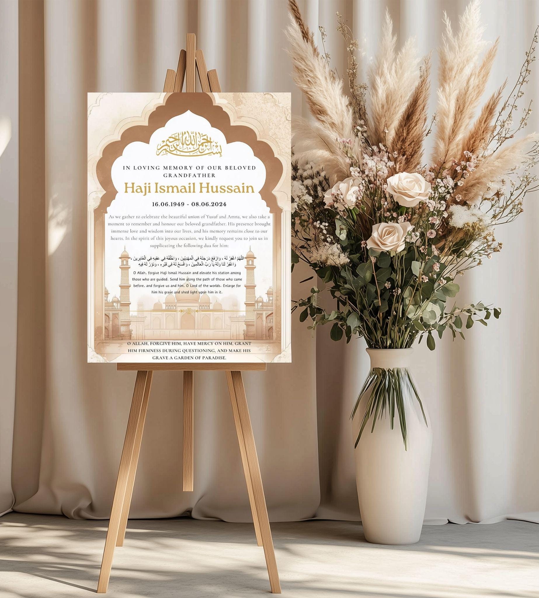 Personalised in Memory of Sign, Printable in Loving Memory Sign for ...