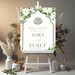 Walima Welcome Sign as Wedding Decor, Green White Nikkah Welcome Sign ...