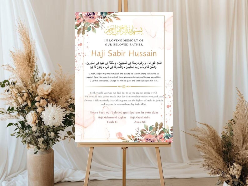 Personalised in Memory of Sign, Printable in Loving Memory Sign for ...