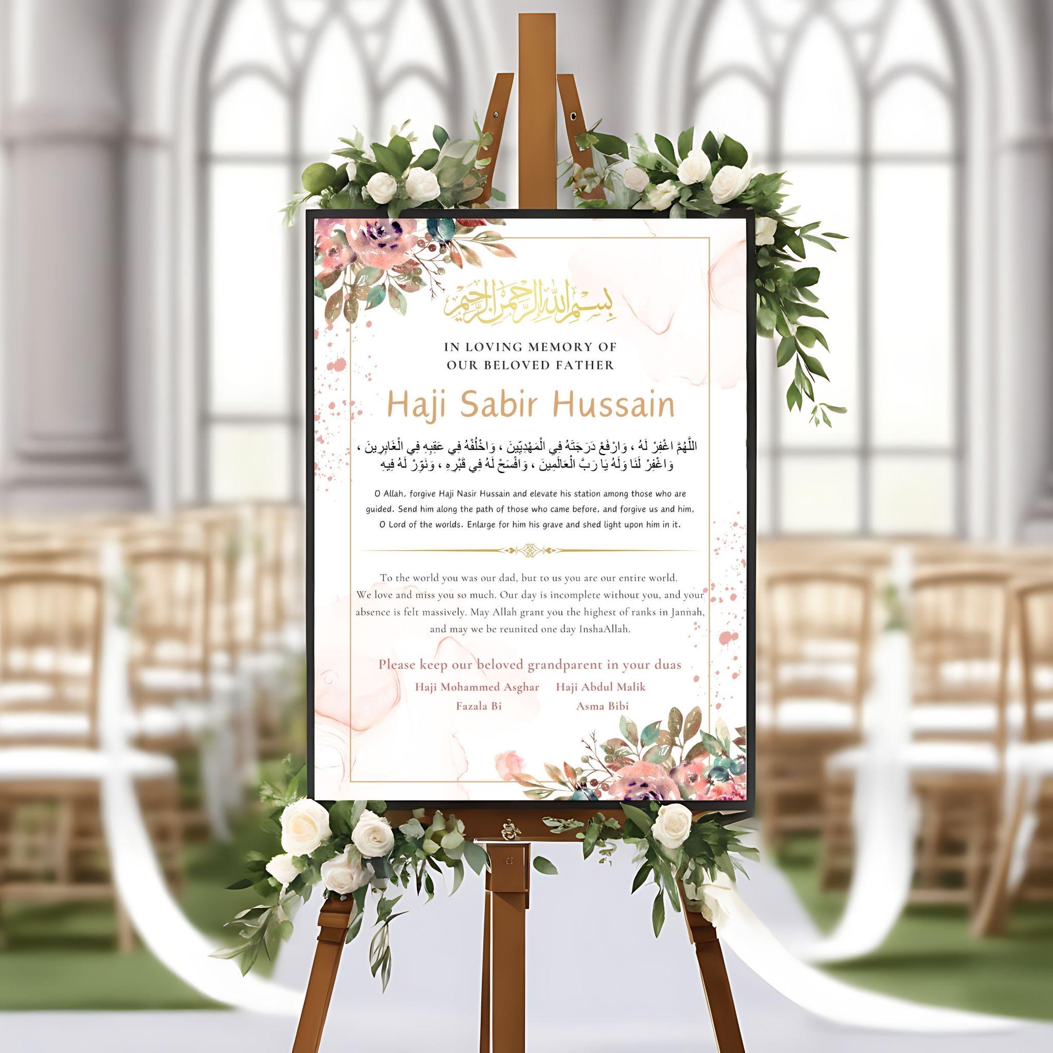 Personalised in Memory of Sign, Printable in Loving Memory Sign for ...