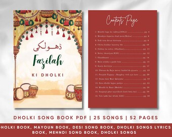 Modern Dholki Book, Desi Song Book, Dholki Songs Lyrics Book, Mehndi ...