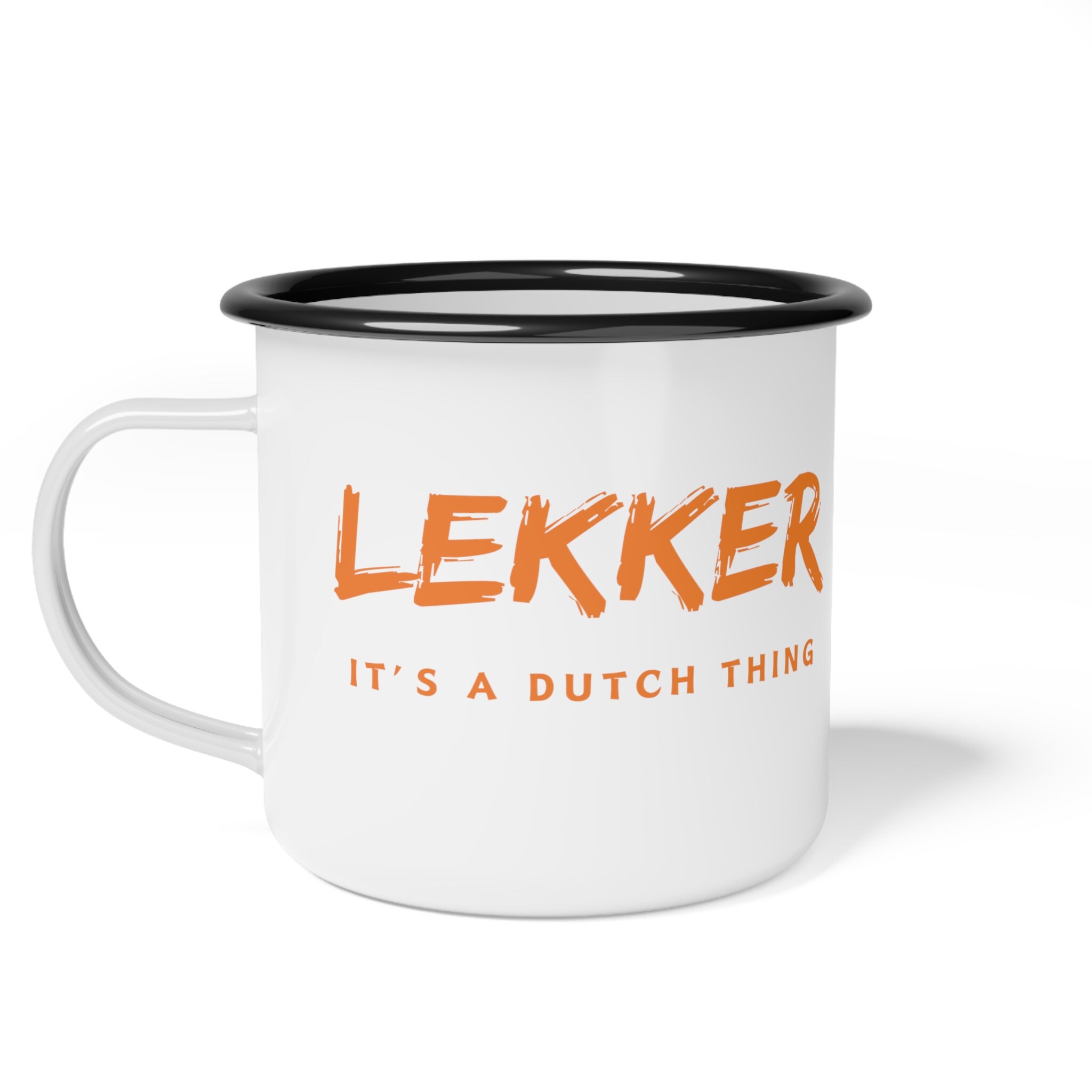 Dutch Delight 'lekker' Enamel Mug 12oz Perfect for Outdoor Enthusiasts ...
