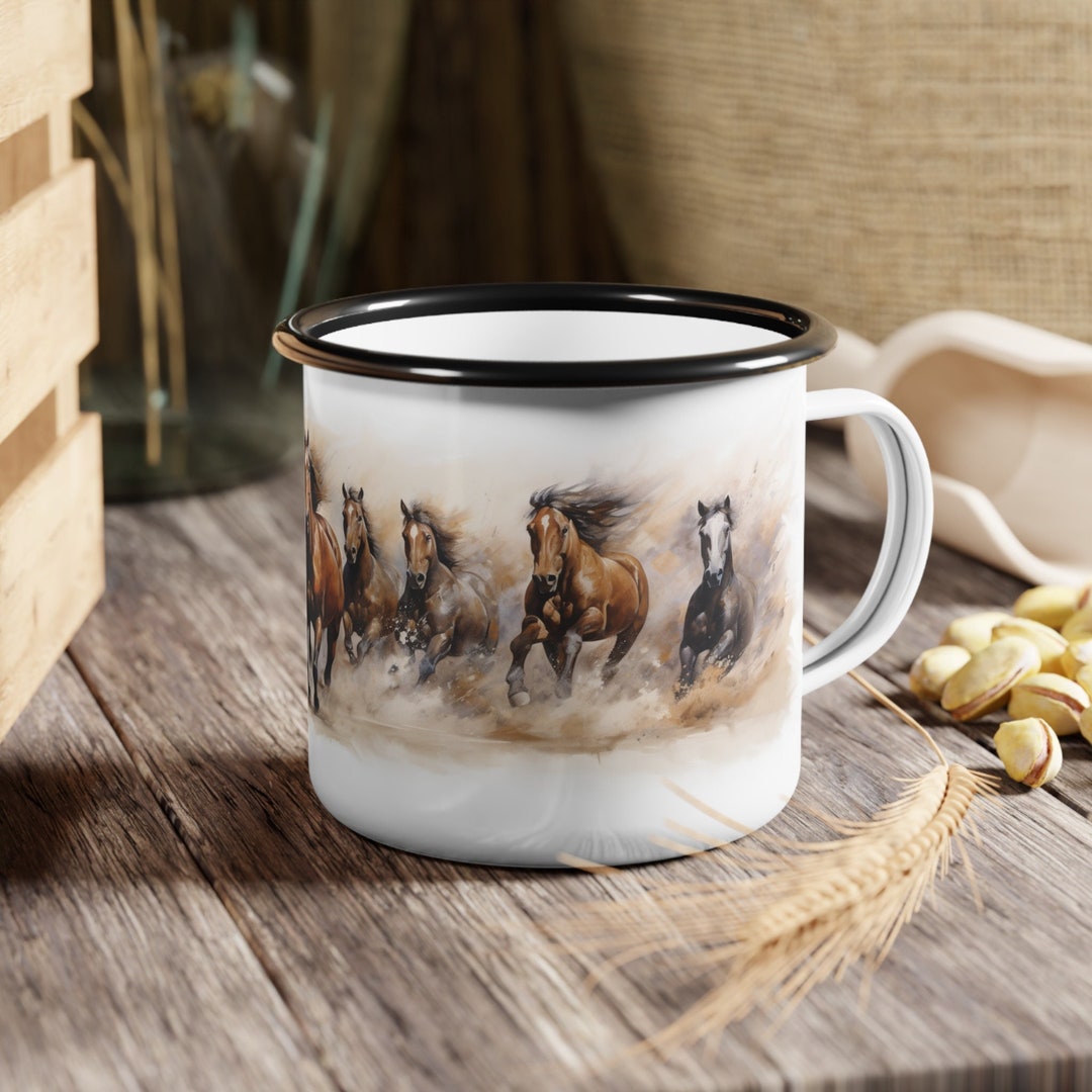 Saddle up Your Coffee Wild Horse-themed Camping Mug Brings the Stampede ...