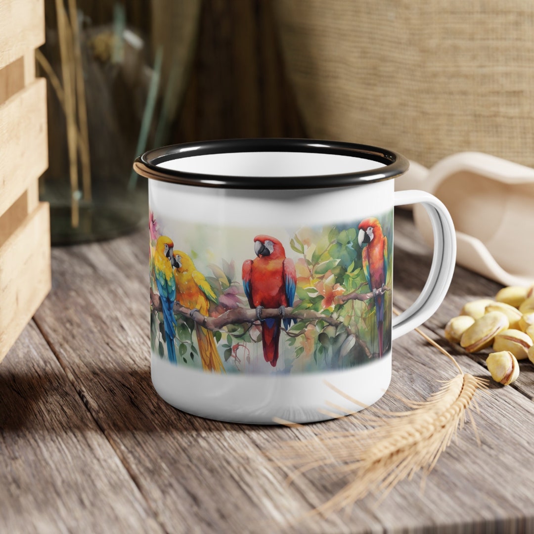 Squawk and Sip: Unleash the Parrot in You With Our Vibrant Camping Mug ...