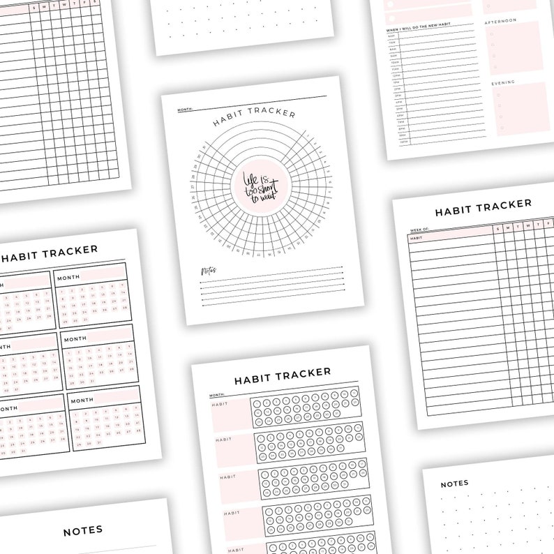 Printable Monthly Habit Tracker | Daily, Weekly, Monthly Habit Tracker ...