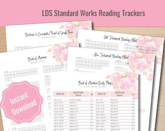 LDS Scripture Reading Chart | Book of Mormon Reading Chart | New ...