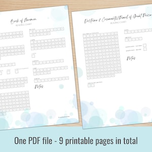 LDS Scripture Reading Chart | Book of Mormon Reading Chart | New ...