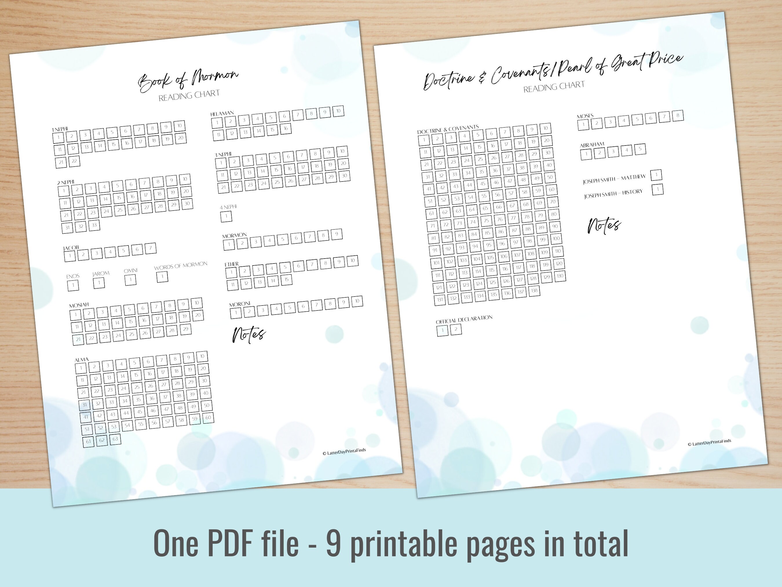 LDS Scripture Reading Chart | Book of Mormon Reading Chart | New ...