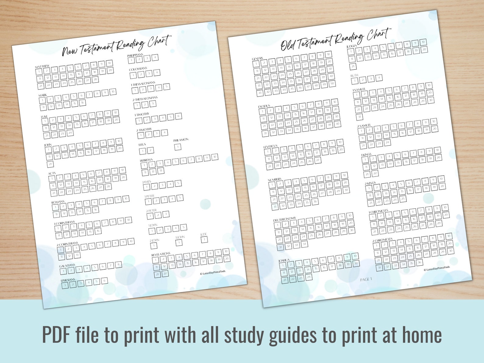 LDS Scripture Reading Chart | Book of Mormon Reading Chart | New ...