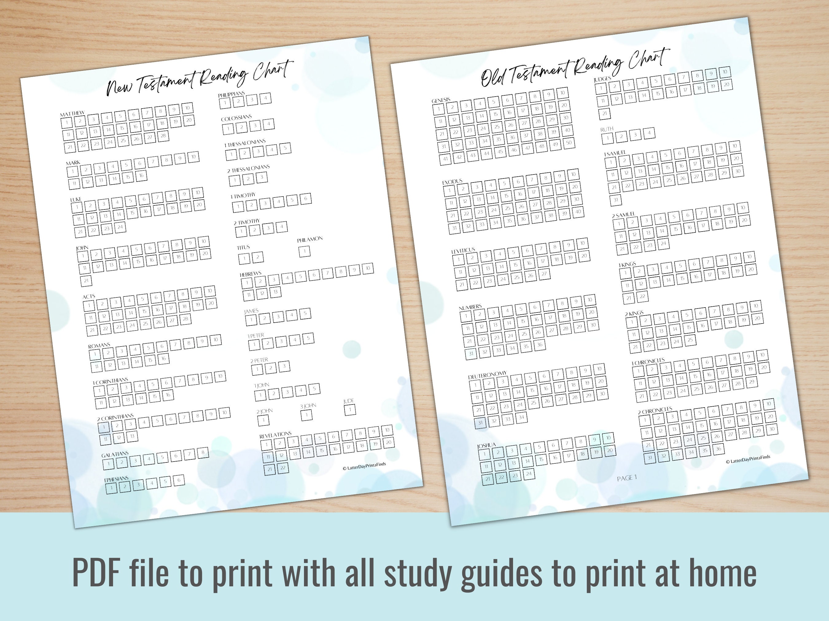 LDS Scripture Reading Chart | Book of Mormon Reading Chart | New ...