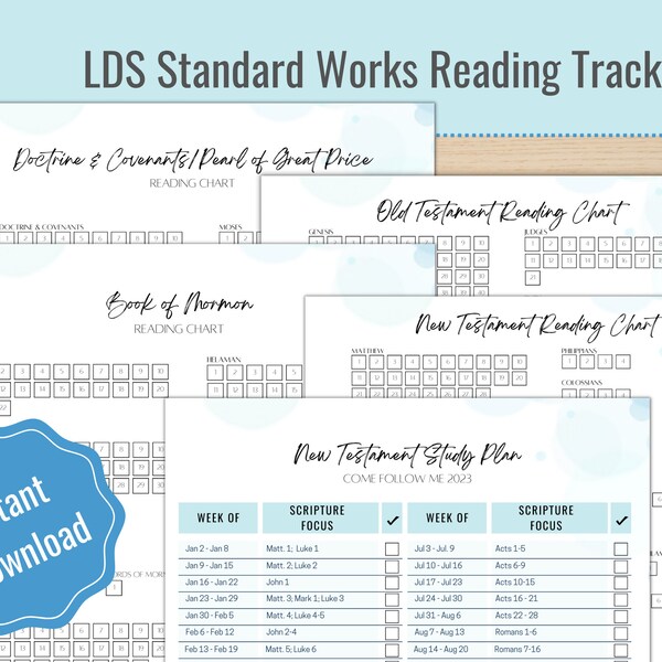Old Testament Reading Chart Lds - Etsy