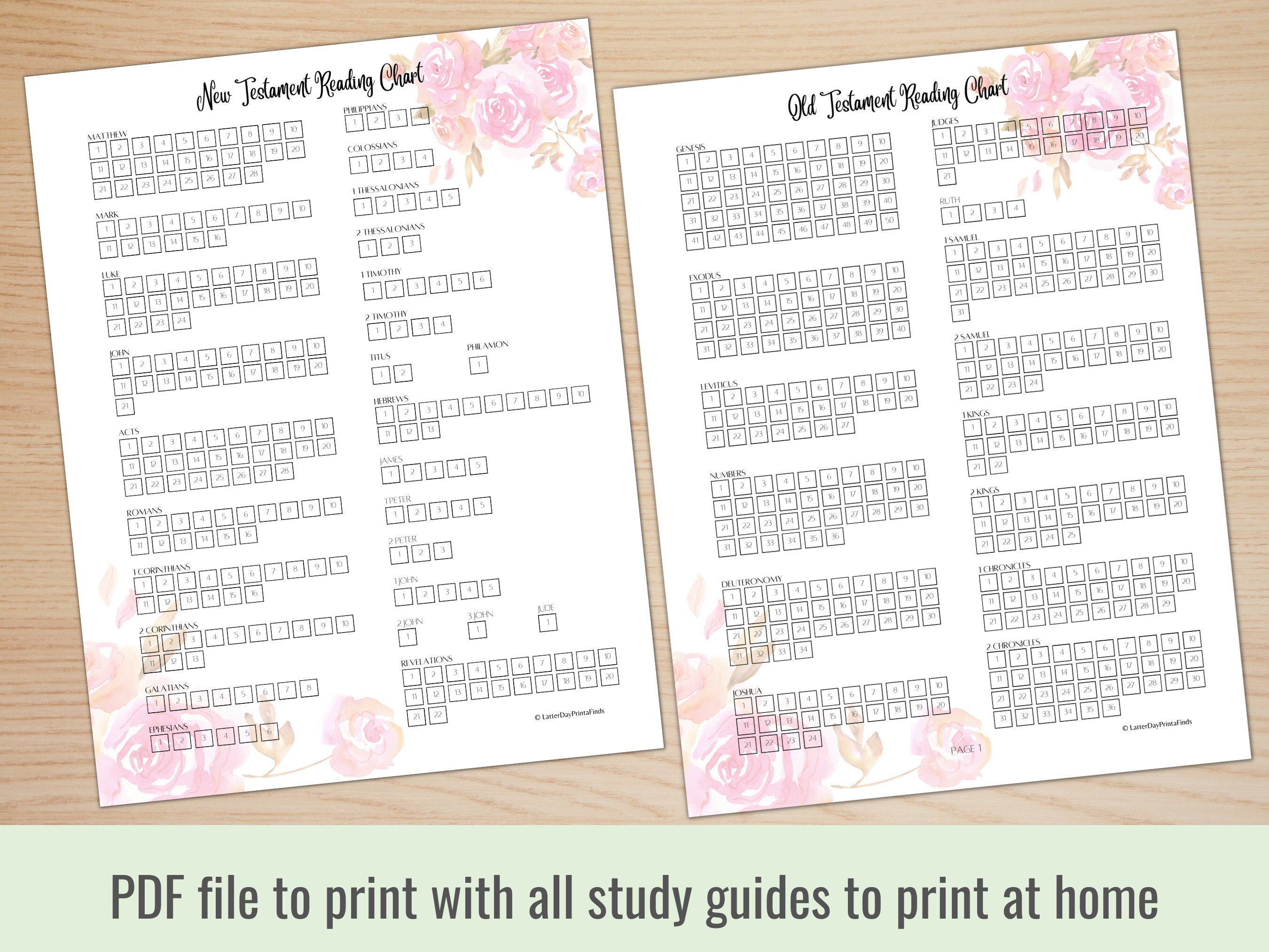 Book of Mormon Reading Chart New Testament Reading Chart Old Testament ...