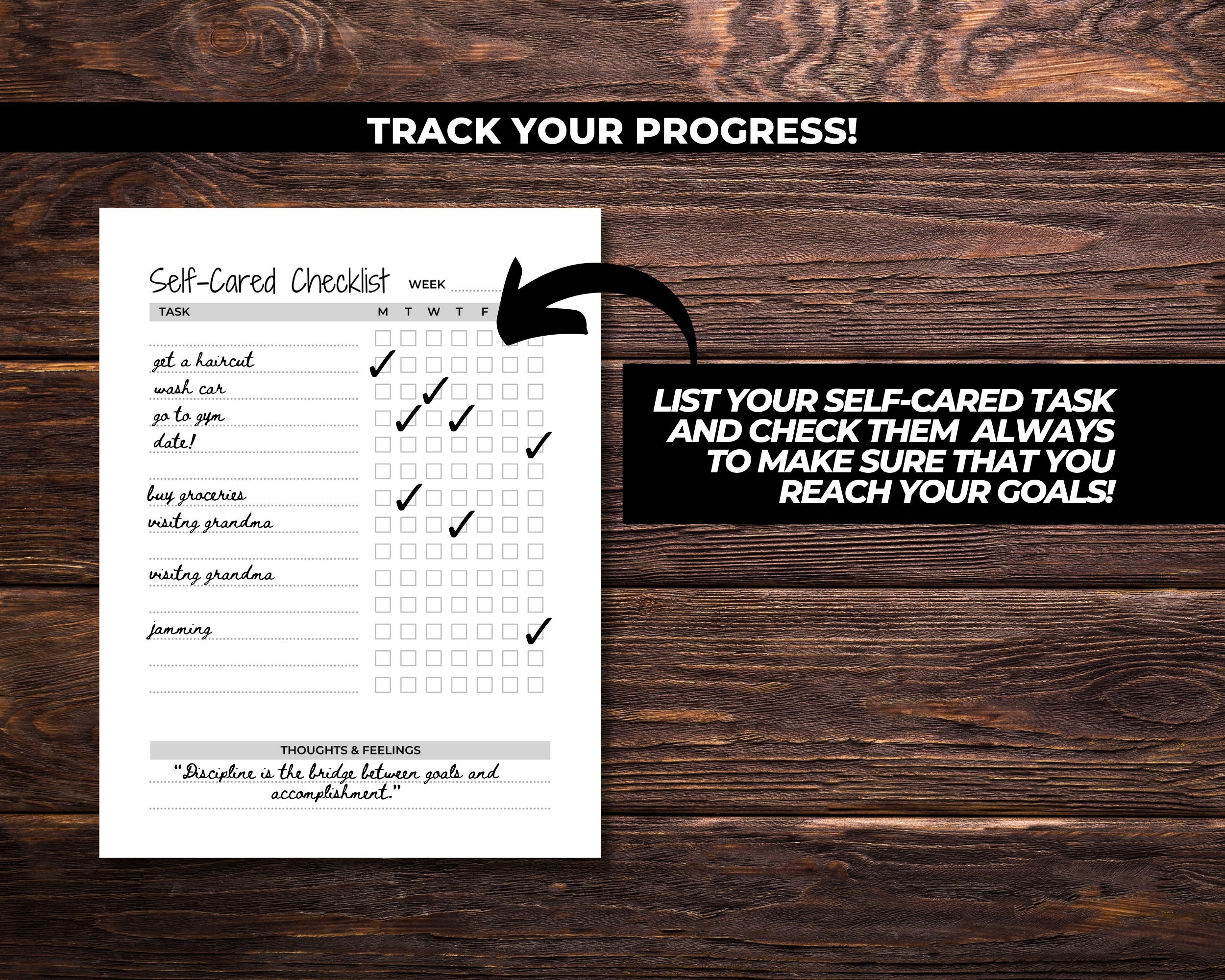 Self-care Planner, Self Care Checklist, Self Care Tracker, Wellness ...