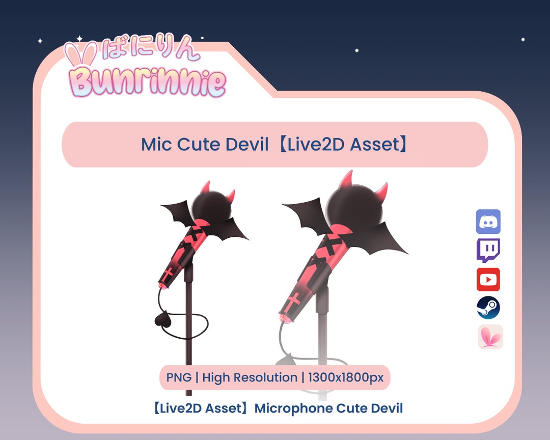 Mic Cute Devil【live2d Asset】 - Etsy
