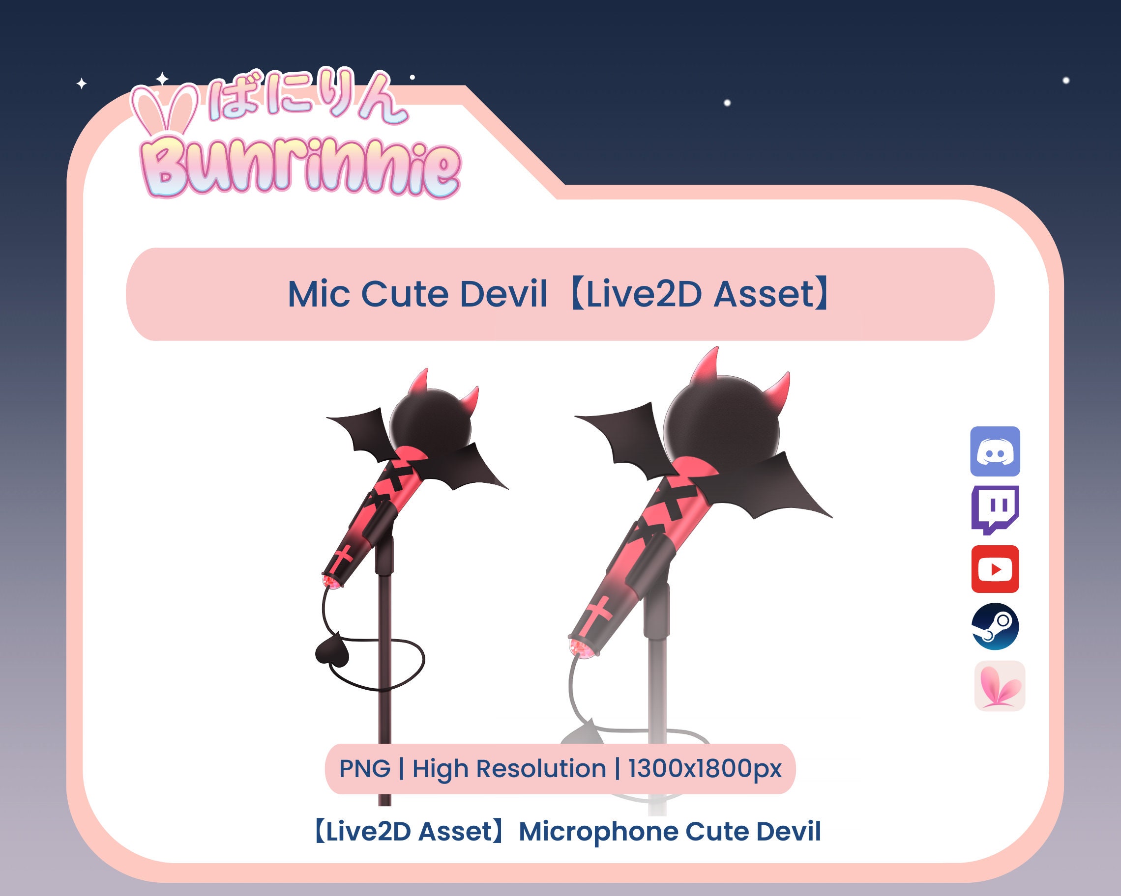 Mic Cute Devil【live2d Asset】 - Etsy