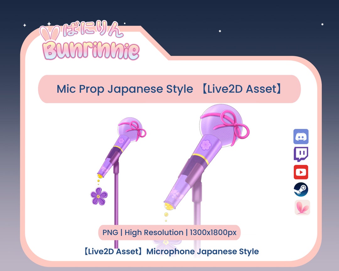Mic Prop Japanese Style 【live2d Asset】 - Etsy