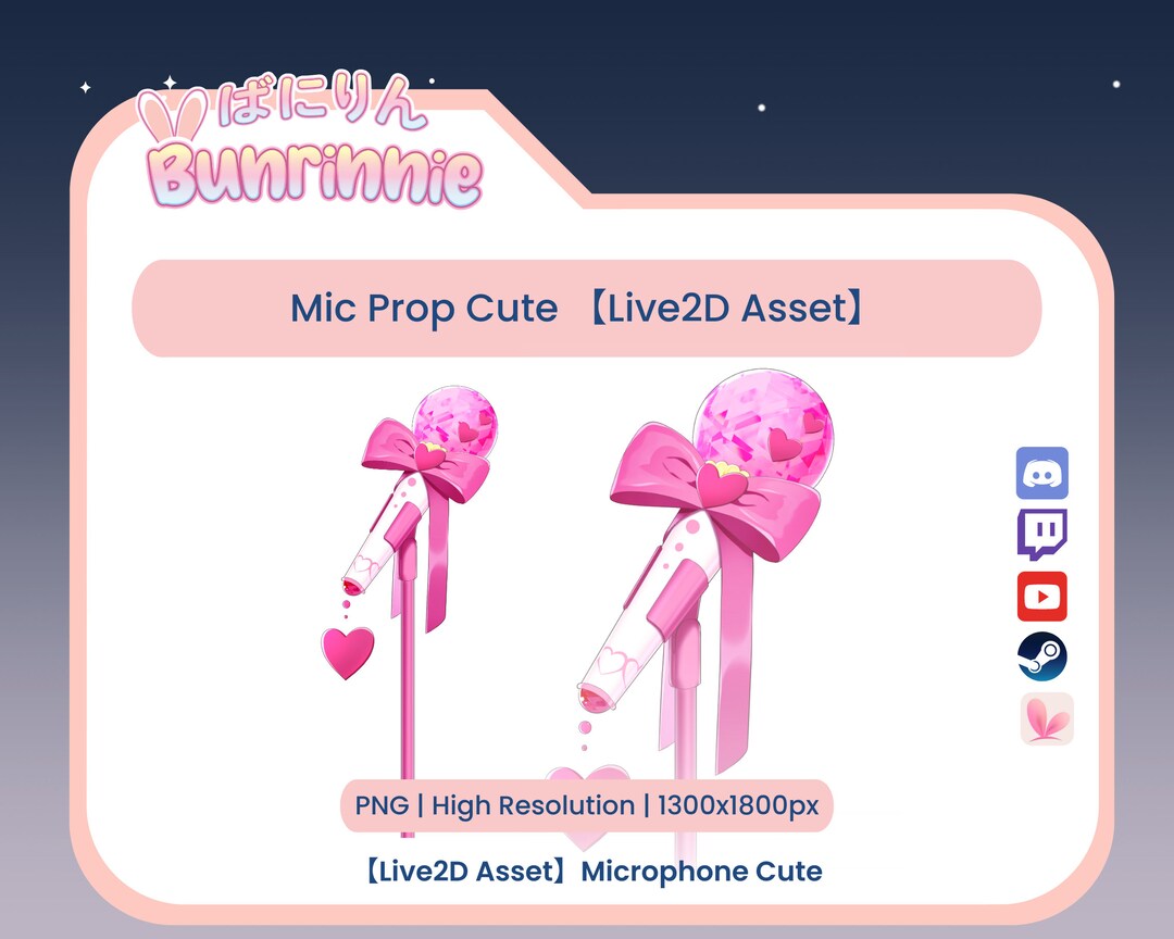 Mic Prop Cute 【live2d Asset】 - Etsy