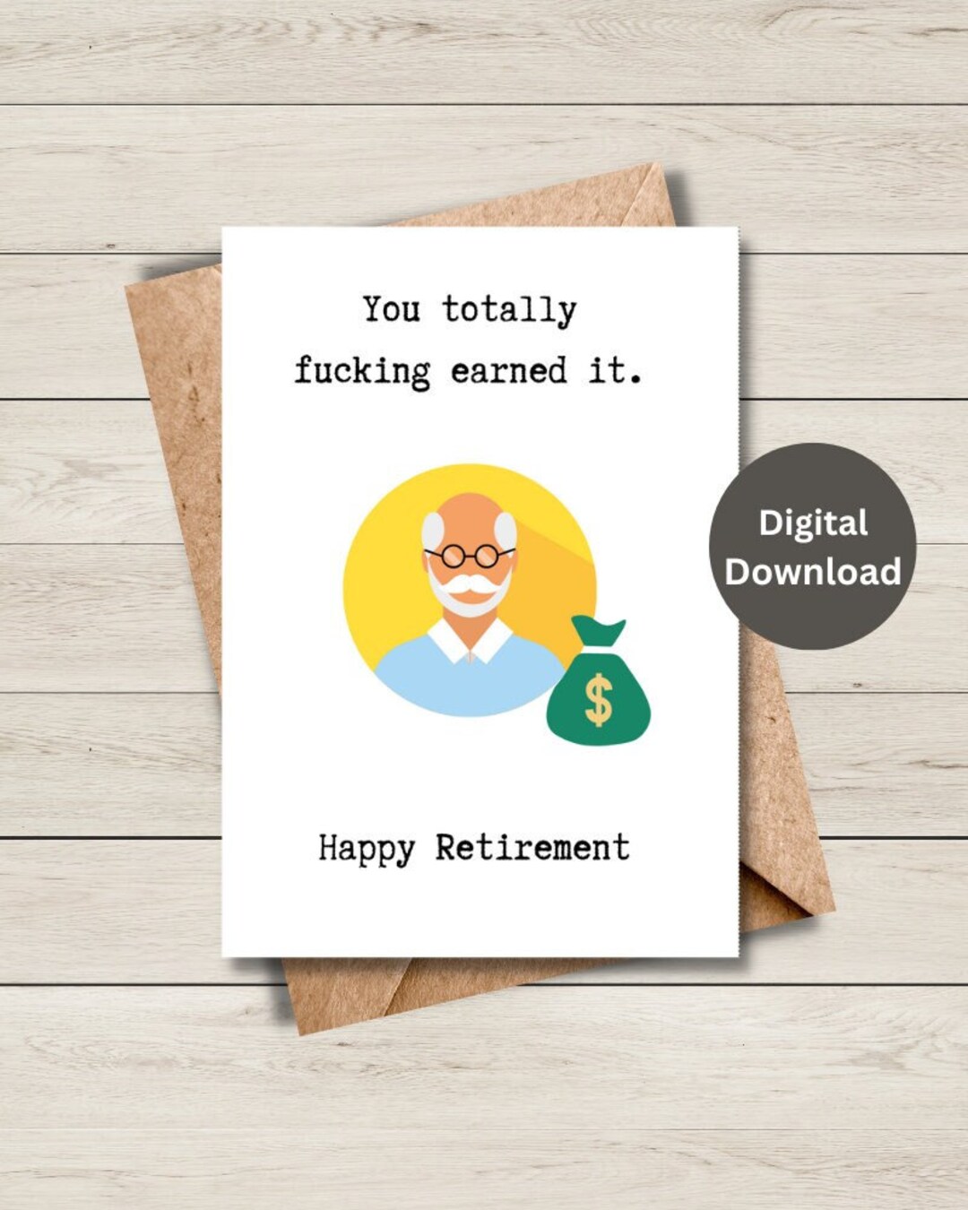 Printable Retirement Card, Printable Retirement Card Funny, Digital ...
