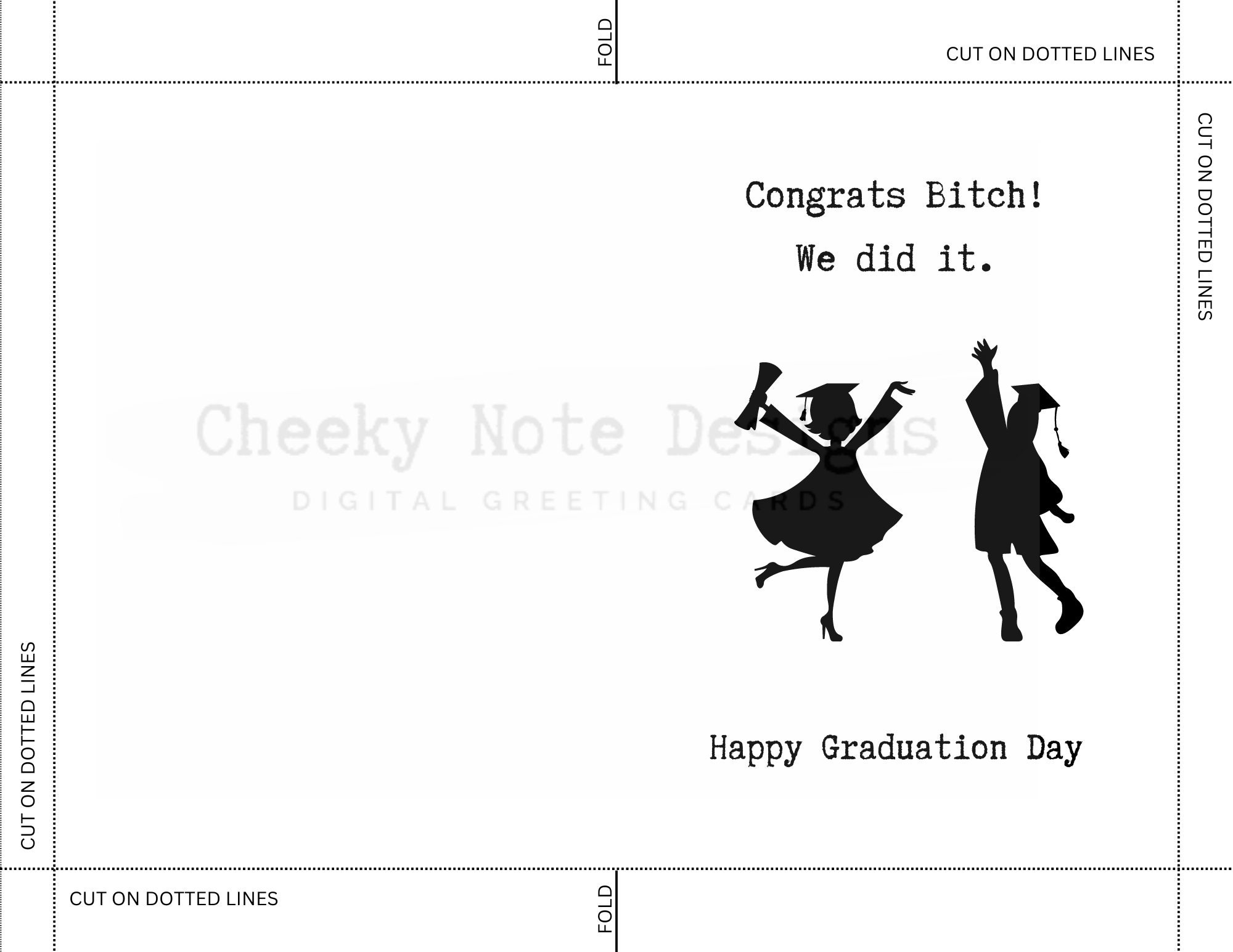 Printable Graduation Card, Printable Graduation Card Funny, Digital ...