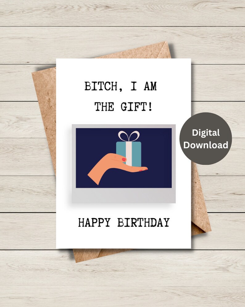 Funny Printable Birthday Card Printable Birthday Day Card for - Etsy