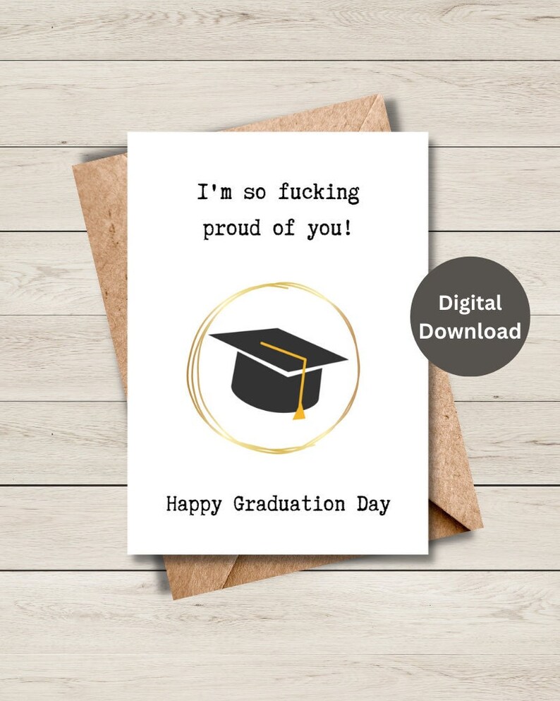Printable Graduation Card, Printable Graduation Card Funny, Digital ...