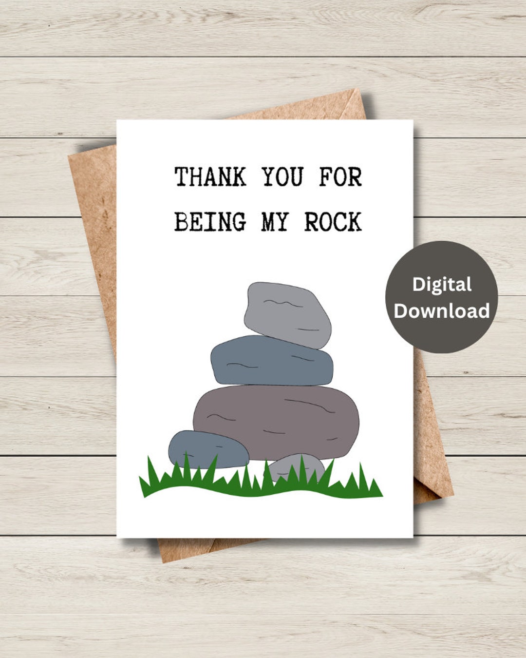 Printable Thank You Card, Printable Thank You Card Funny, Digital Thank ...