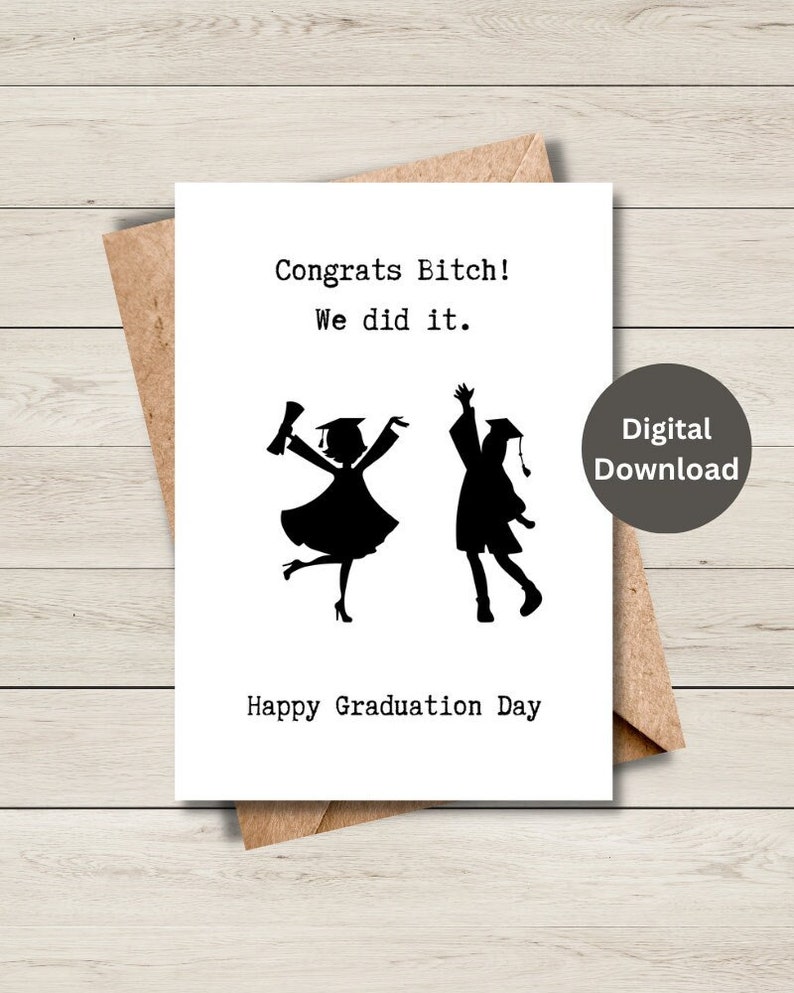 Printable Graduation Card, Printable Graduation Card Funny, Digital ...