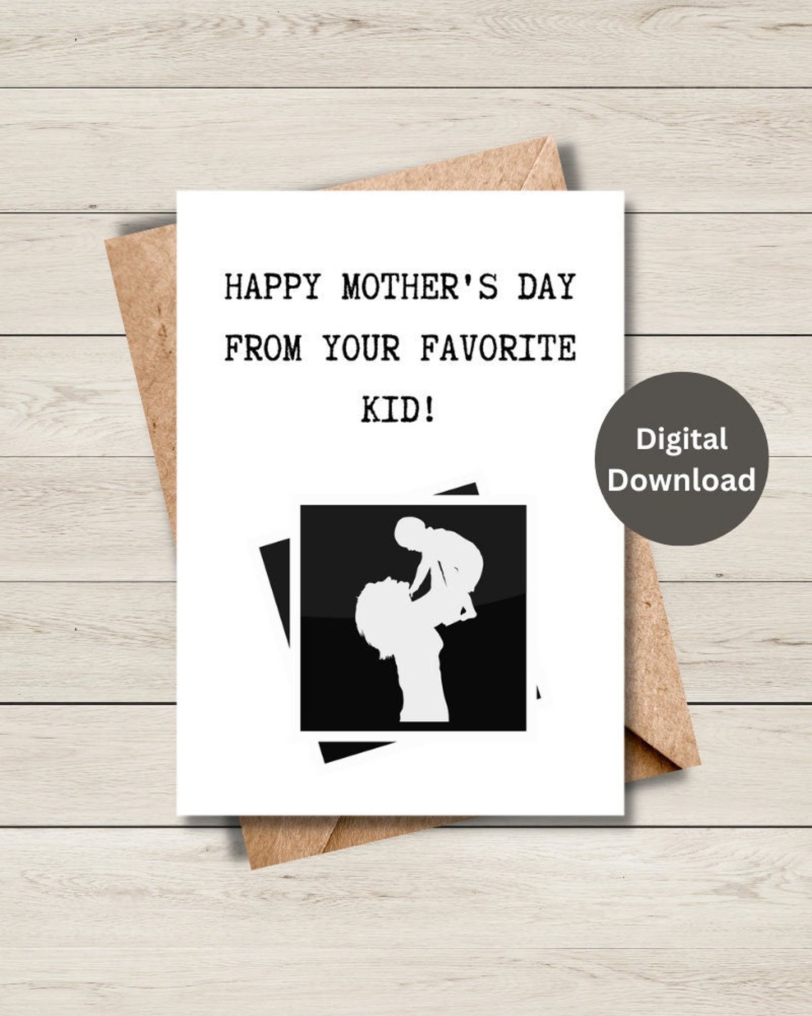 Funny Printable Mother's Day Card, Print at Home Card, Digital Mother's ...