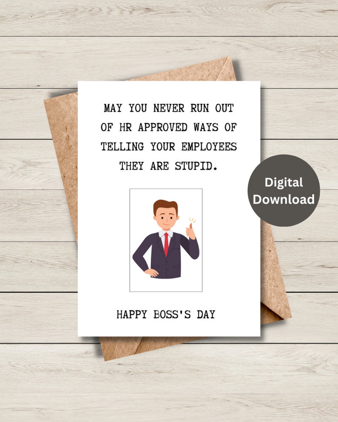 Funny Printable Boss's Day Card, Printable Boss's Day Card for Him ...