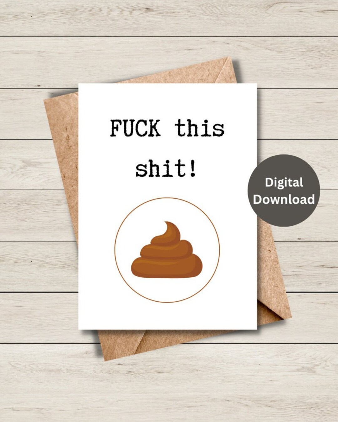 Funny Printable Card, Printable Any Occasion Card Funny, Digital Any ...