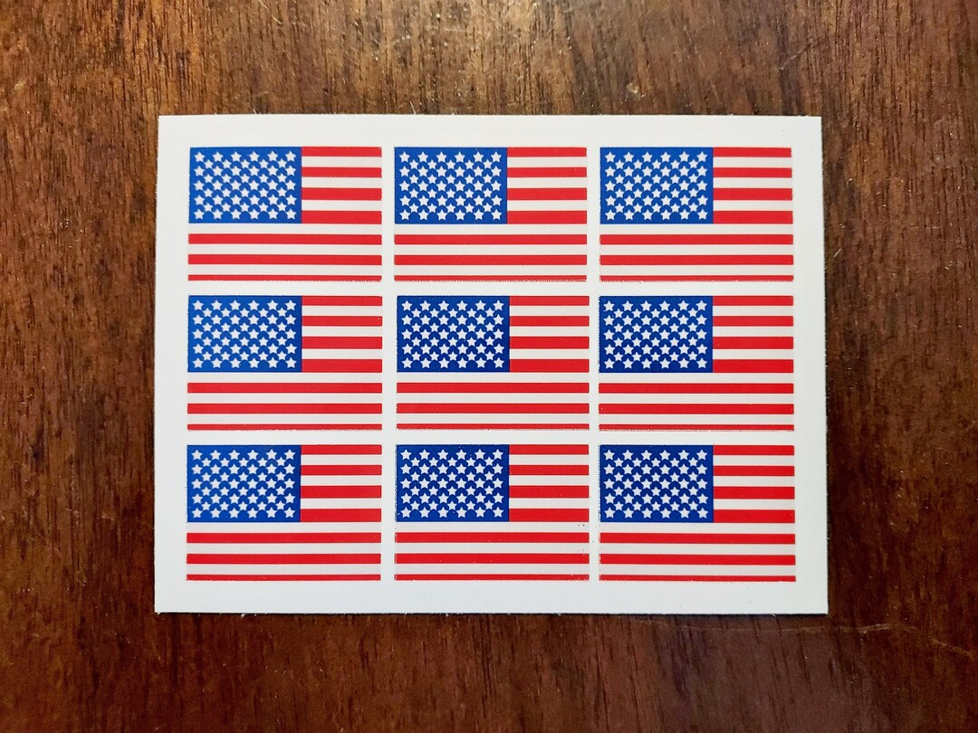 Mini American Flag Stickers - Etsy