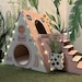 Modern Pink Cat House: Two-story Indoor Cat Castle - Etsy