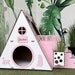 Modern Pink Cat House: Two-story Indoor Cat Castle - Etsy