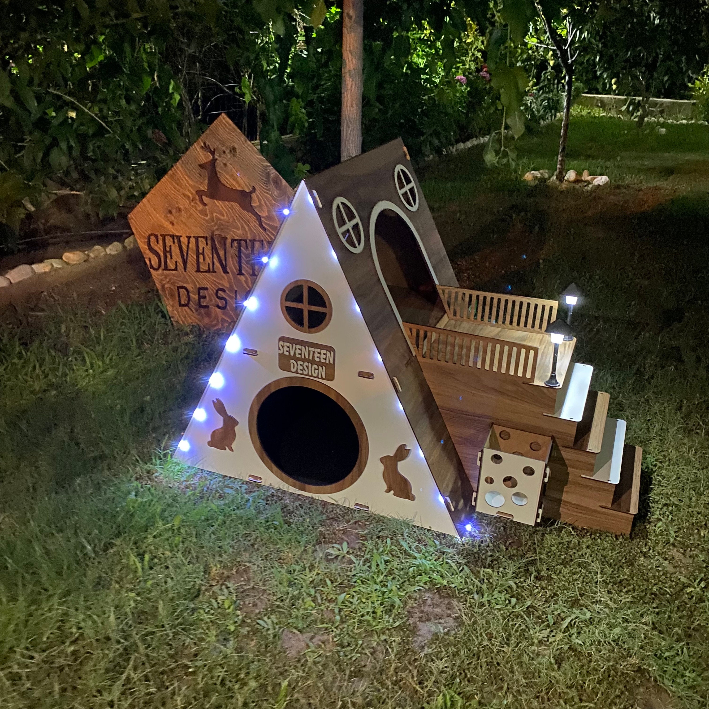 Modern Two-story Rabbit House: Indoor Rabbit Castle With Stairs - Etsy