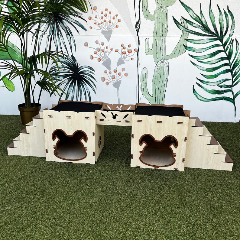 Modern Rabbit House Wooden Rabbit Castle Rabbit House - Etsy