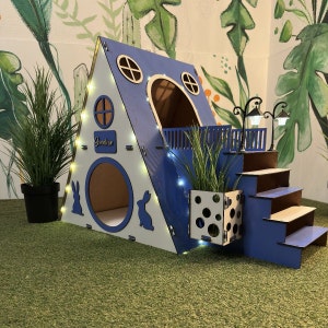 Modern Rabbit House Indoor Rabbit Castle Rabbit Furniture - Etsy